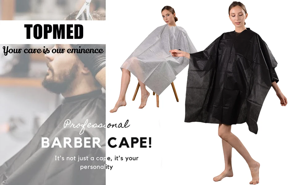 Disposable Hair Cape Natural Professional Barber Hair Cutting Cape and ...