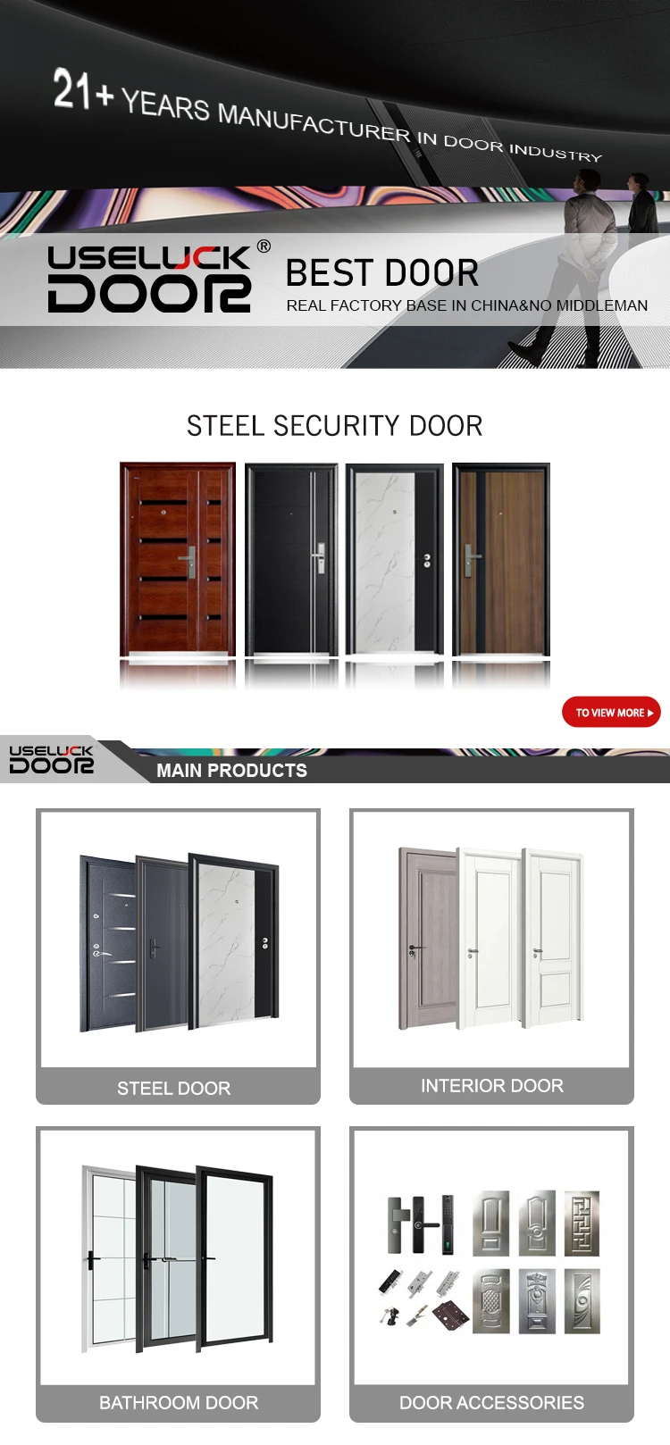 Black Matte Main Entrance Steel Door Design Cast Aluminium Modern Front ...