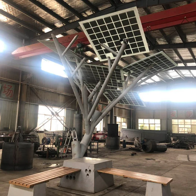 Renewable Energy Solar Powered Palm Trees Environmental Protection ...