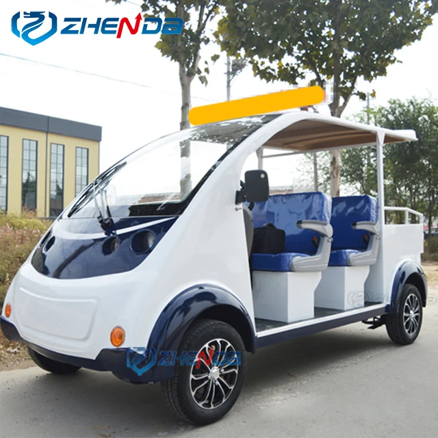 Customized 2 Row Electric Sightseeing Car City Shuttle Bus Energy ...