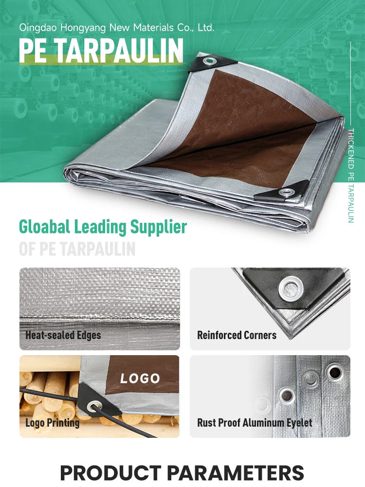 All Purpose Weather Resistant Heavy Duty Tarpaulins Hdpe Sliver 11 X 11 ...