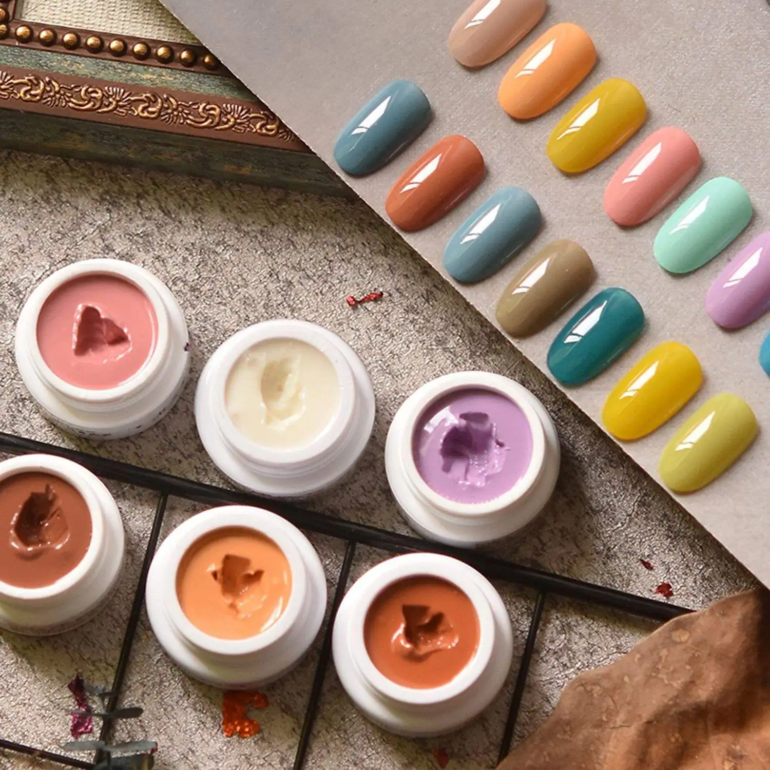 105 Colors Professional 7ml Cream Solid Nail Gel Soak Off Painting Gel ...