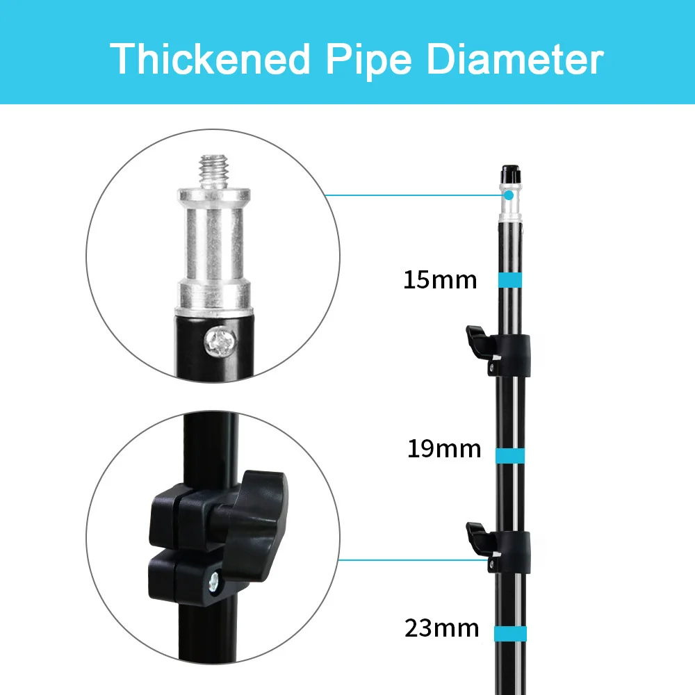 Adjustable Aluminum Light Stand For Phone Portable Selfie Live Set Desk ...