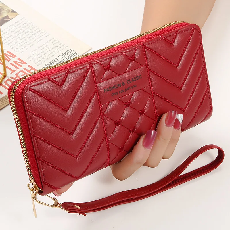 Fashion Simple Zipper Purses Long Section Clutch Pu Leather 2023 New ...