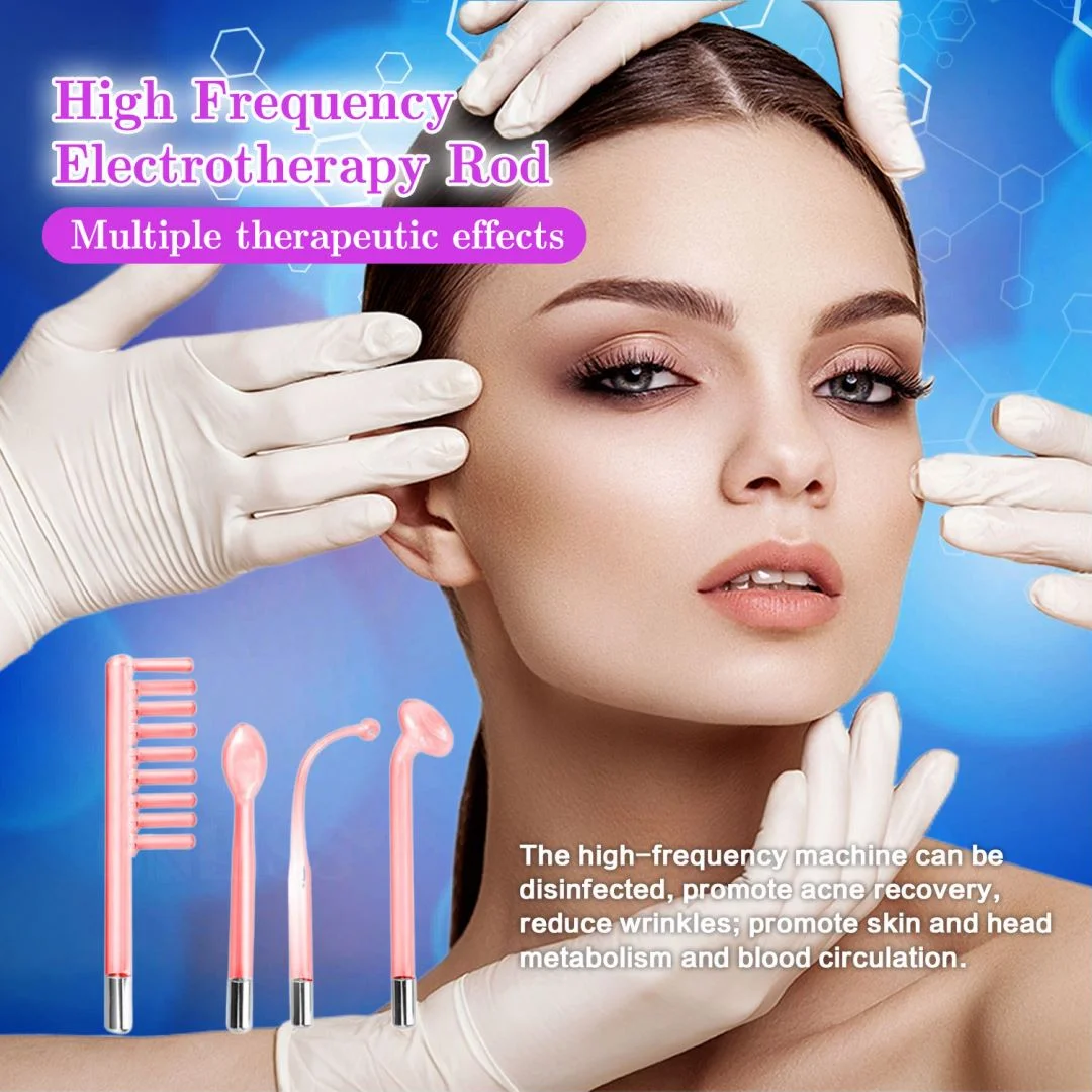 Portable Handheld High Frequency Skin Therapy Wand Electrode Glass Tube ...