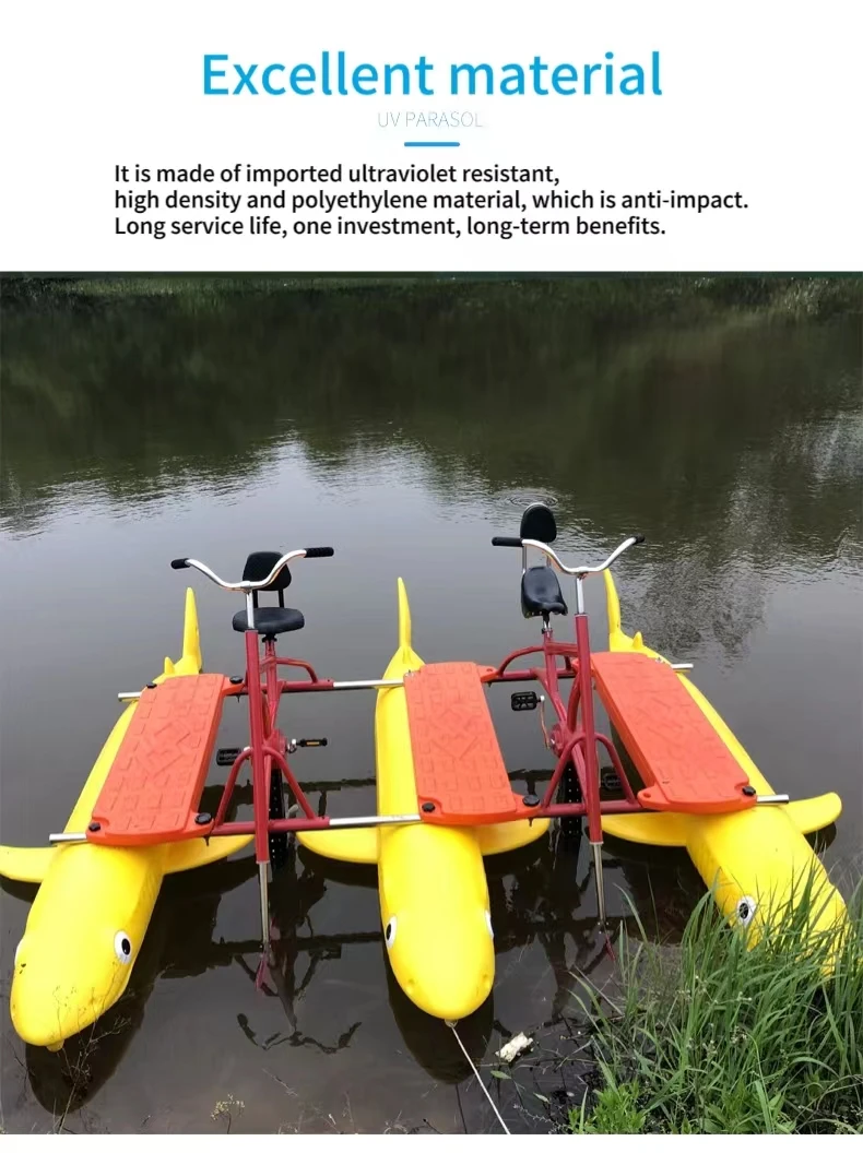 Lightweight Steel Water Bike Pedal Boat Inflatable Float Sea Water ...