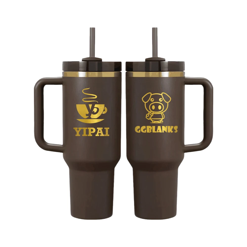 Brown Powder Coated 40oz Tumbler - Sustainable Travel Mug
