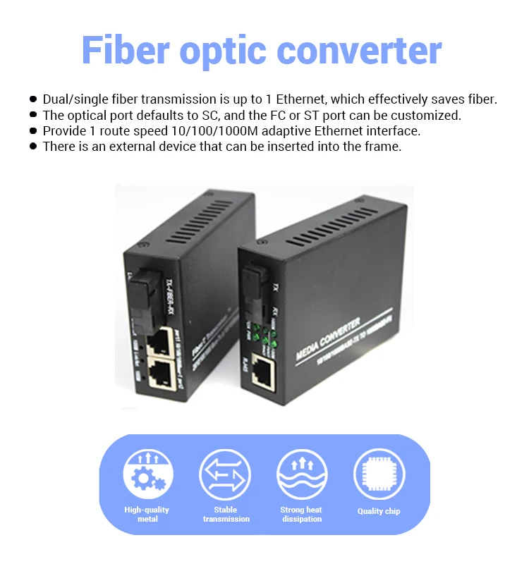 Oem/odm 10/100/1000m Netlink Sc Rj45 Fiber Ethernet Media Converter ...