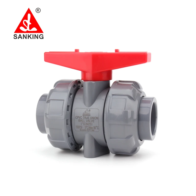 Sanking 20-110mm Cpvc True Union Ball Valve Ball Valve Pvc Materials ...