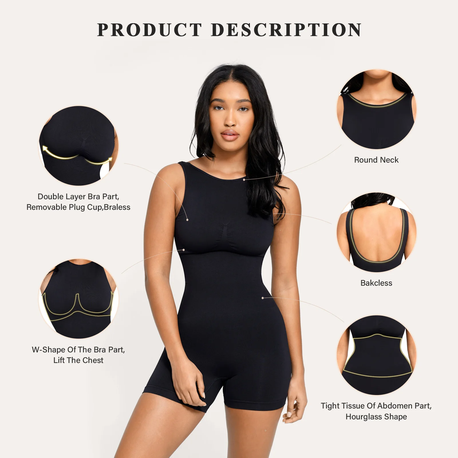 Tummy Control Shapewear - Seamless Body Shaper for Women