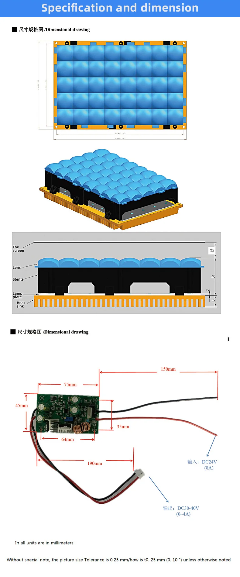 10.1 Inch 3d Printer Lens Light Source Parallel Matrix Lenses Pmma ...