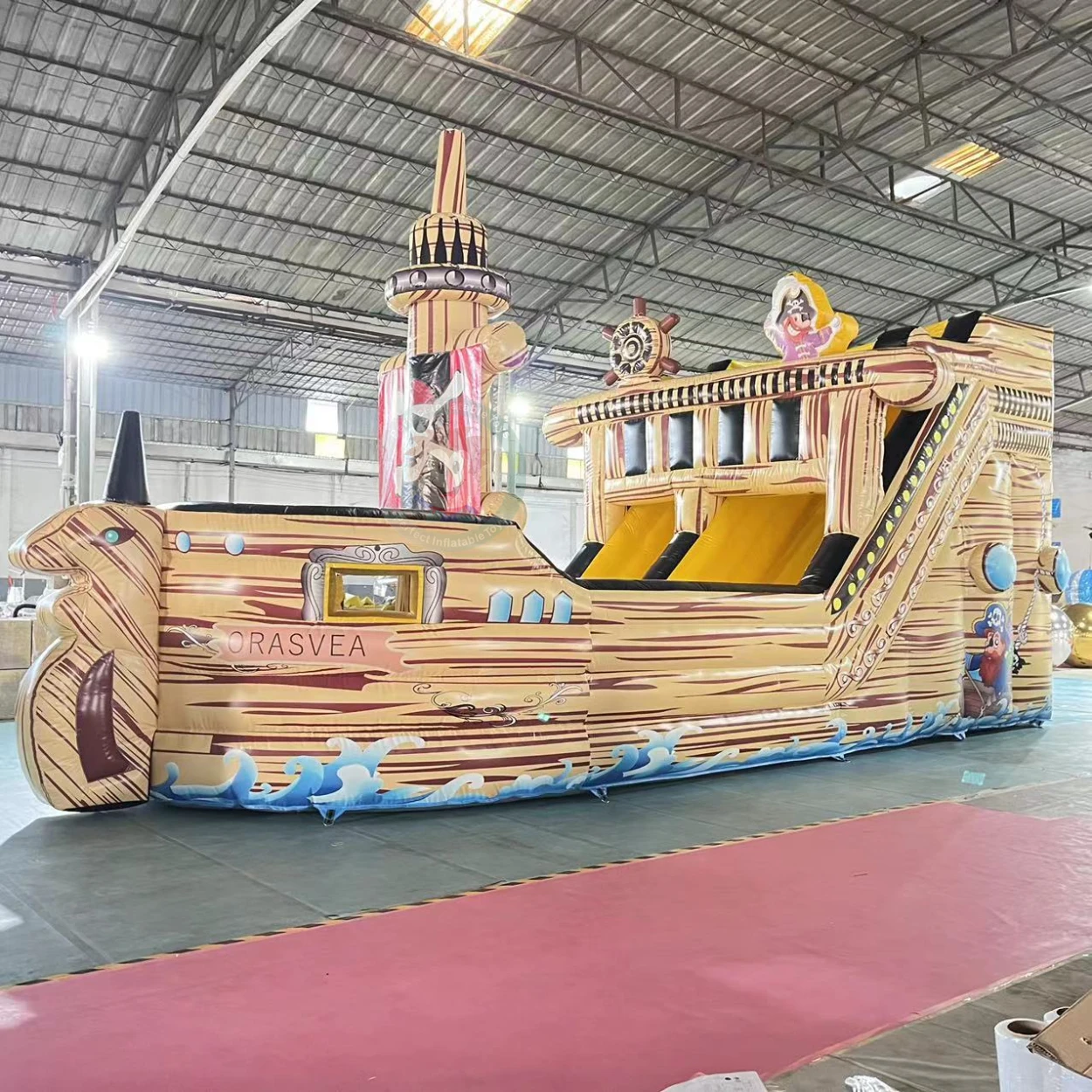 Giant Inflatable Pirate Ship Slide Pirate Bouncy Slide Obstacle Ship ...