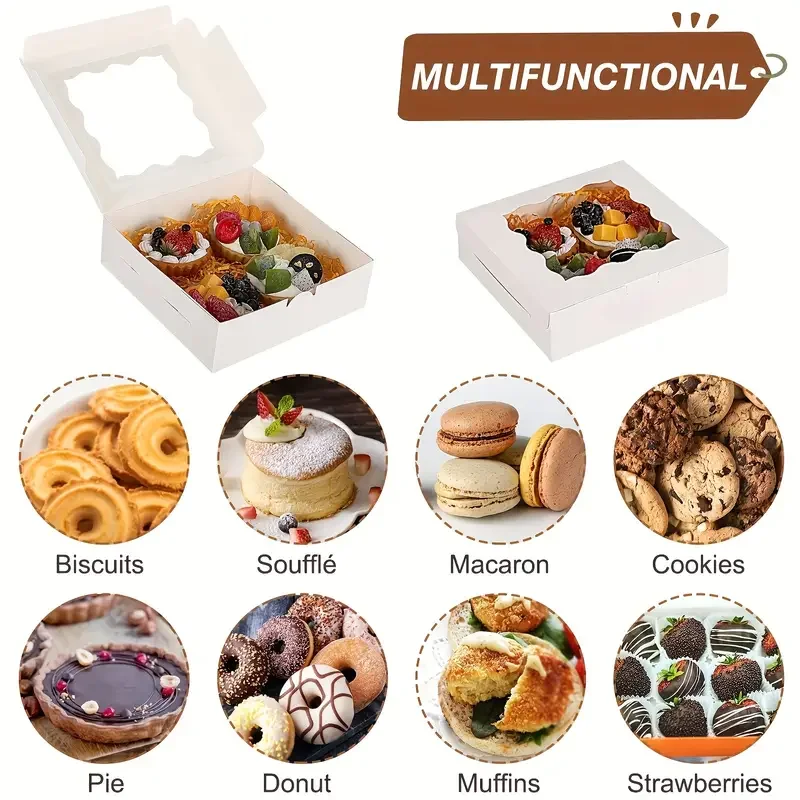 Customized Crumbl Biscuit Bakery Clear Window Packaging Box Bio ...