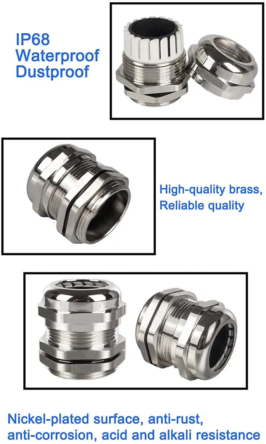 不锈钢电缆密封套1/6防水ip68镀镍黄铜金属密封套电缆m20 4毫米pg7防水电缆密封套atex - Buy 电缆接头pg7电缆接头塑料电缆接头金属电缆接头,Ip68防水电缆接头迷你电缆接头 ...