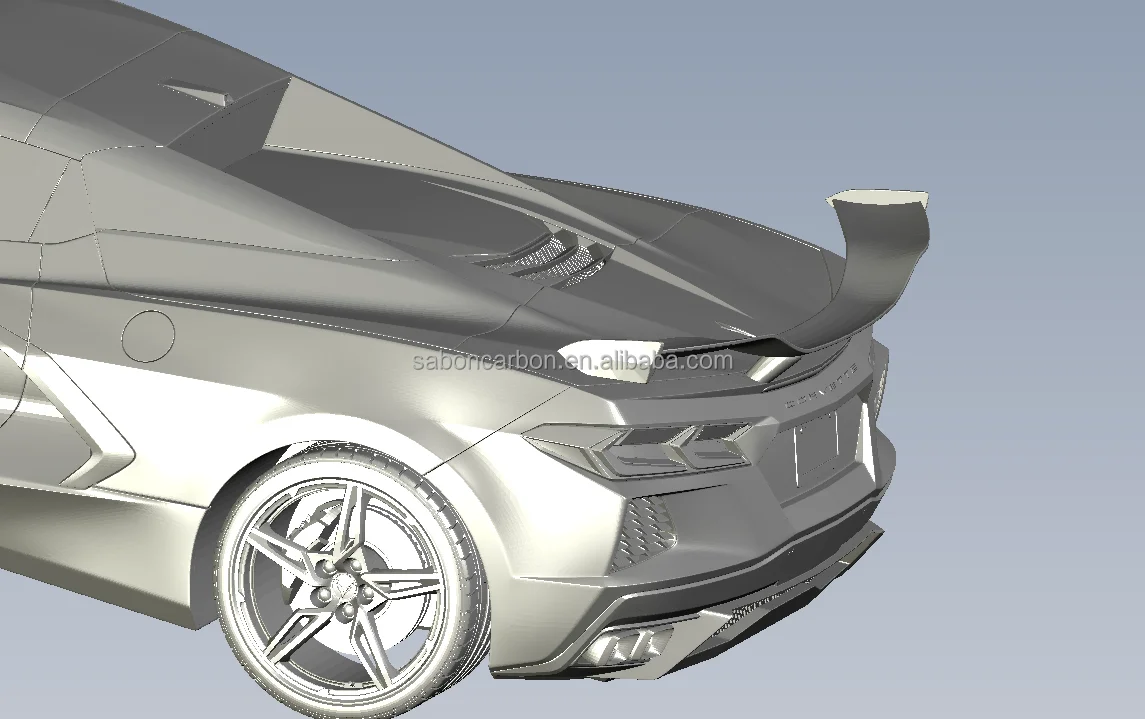 For 2019-21 Corvette C8 Z07 Non-z06 Z06 Style Carbon Fiber Rear Spoiler ...