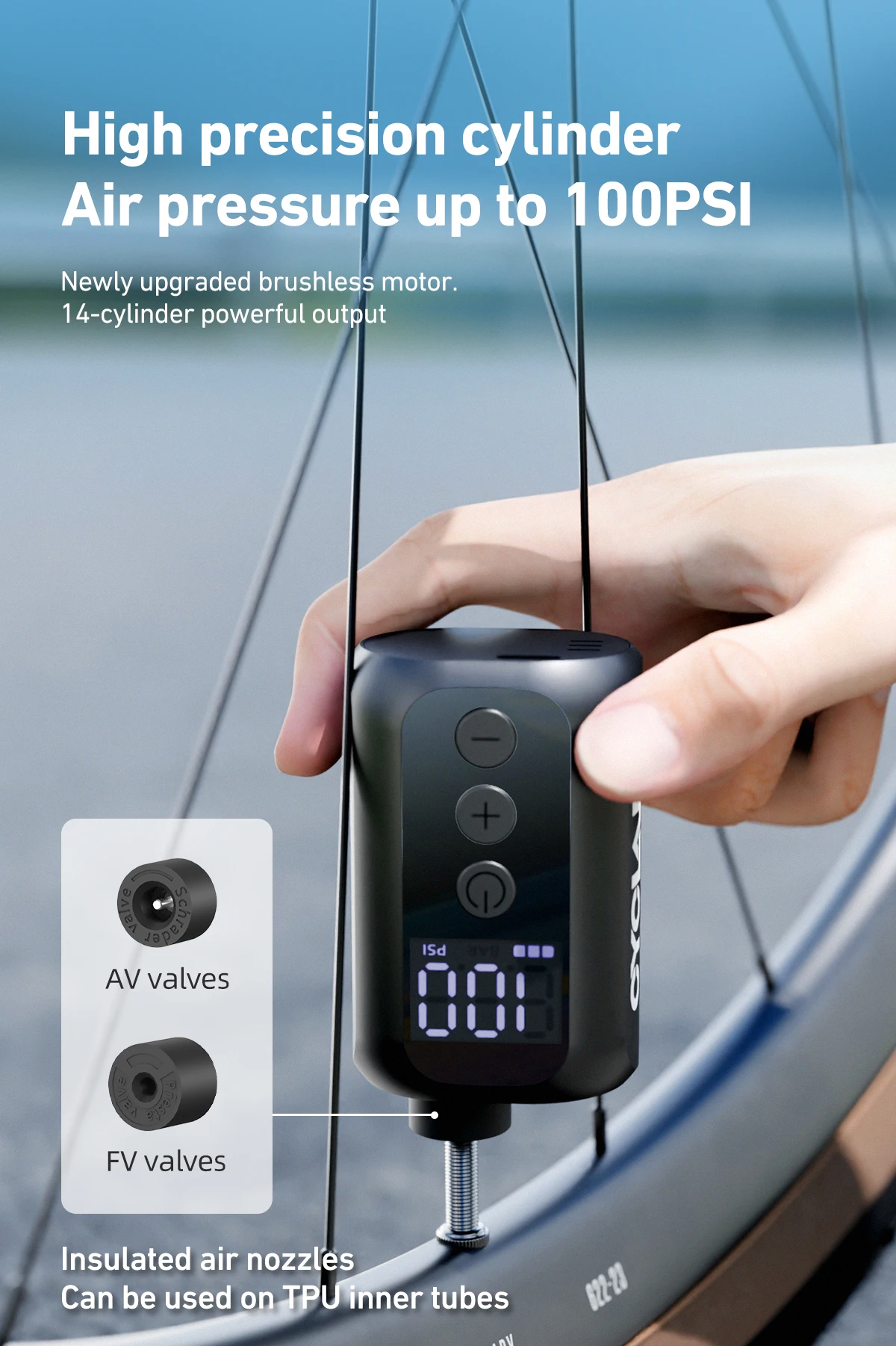 CYCLAMI A5S Mini Bicycle Pump - Efficient Inflation Tool