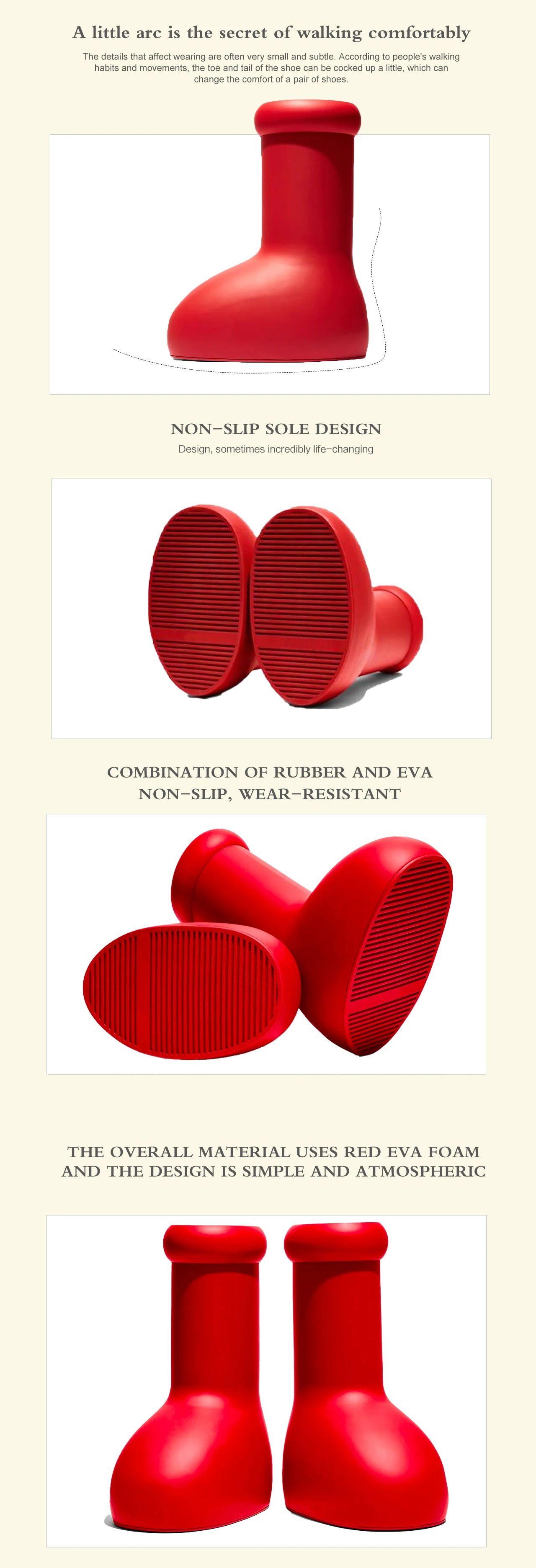 Newtrending Custom Rain Eva Cartoon Men Women Astro Boy Big Red Boots ...