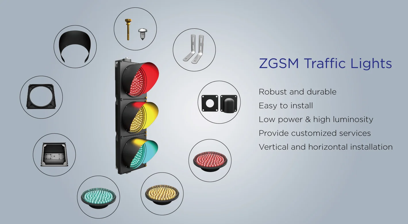 Digital Timer Countdown LED Traffic Light 200mm - ZGSM
