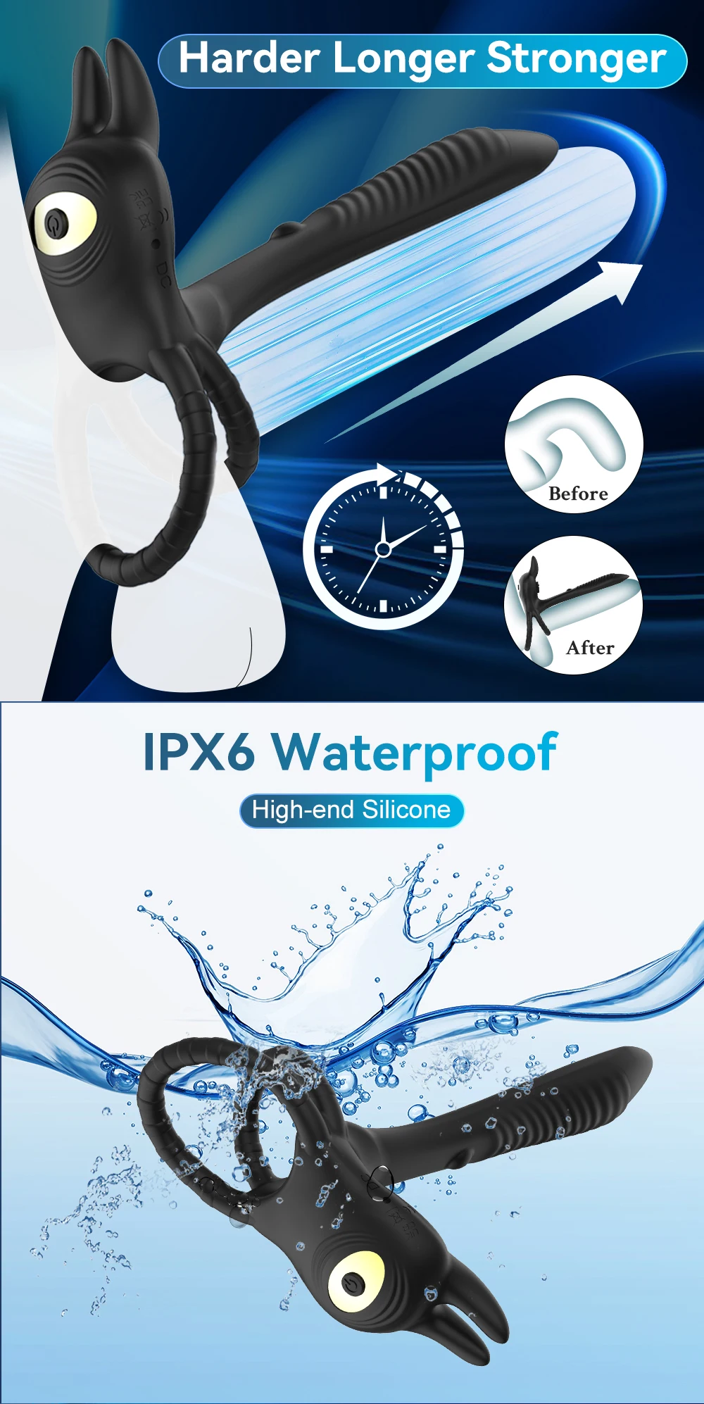 Men Remote Control Ring Wireless Remote Control G-point Masturbation ...