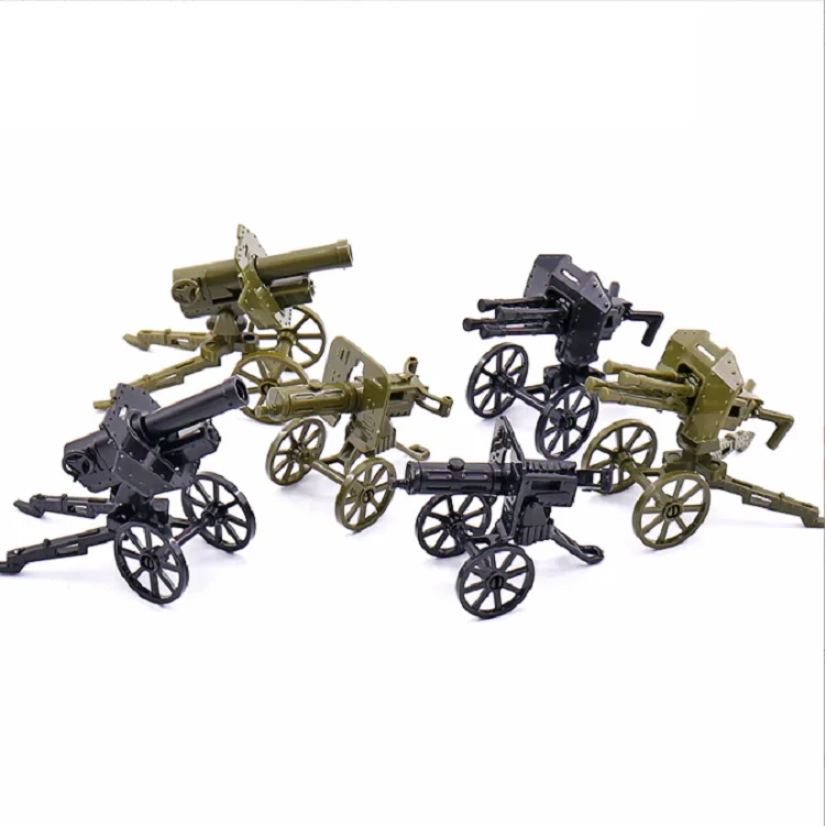 Moc Wwii Heavy Machine Gun Model Fort Bricks Military Building Blocks ...