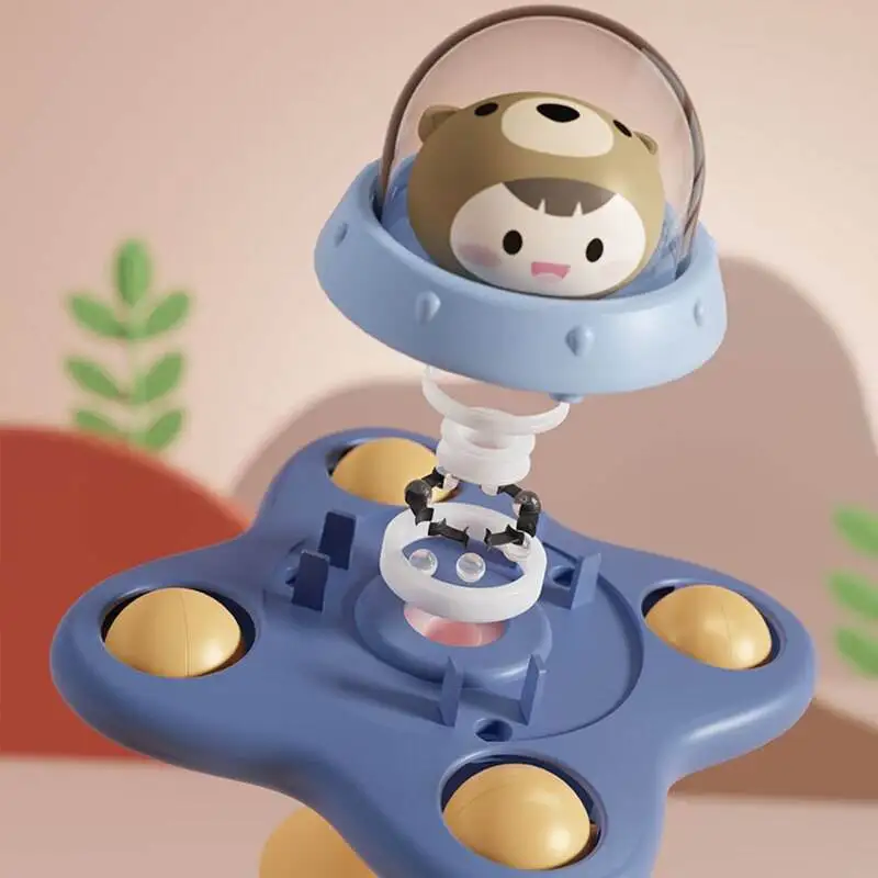 3pcs Toddlers Sensory Animal Fidget Spin Turntable Sucker Bath Toy ...