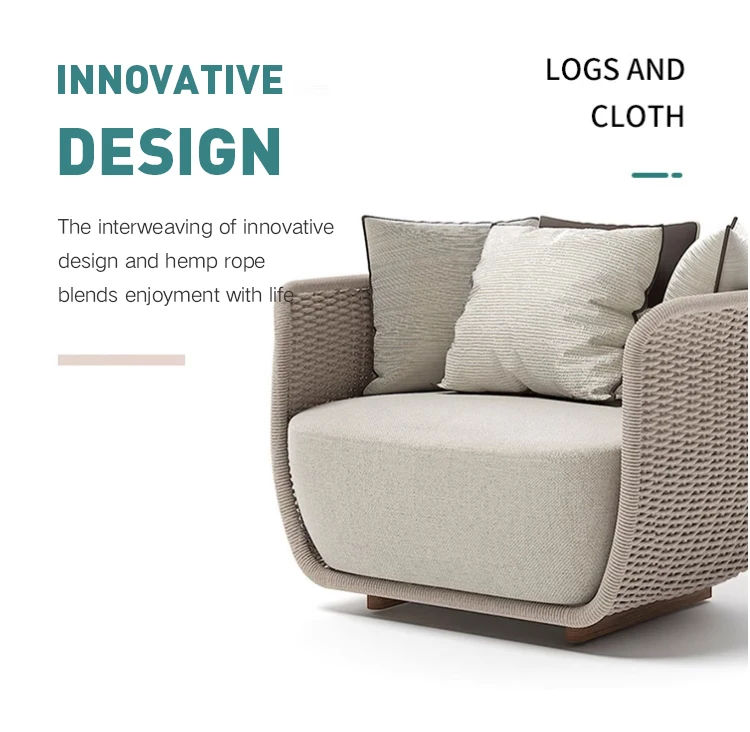 Modern Luxury Patio Set Weaved Teak Wood and Rattan Bulk Aluminium ...