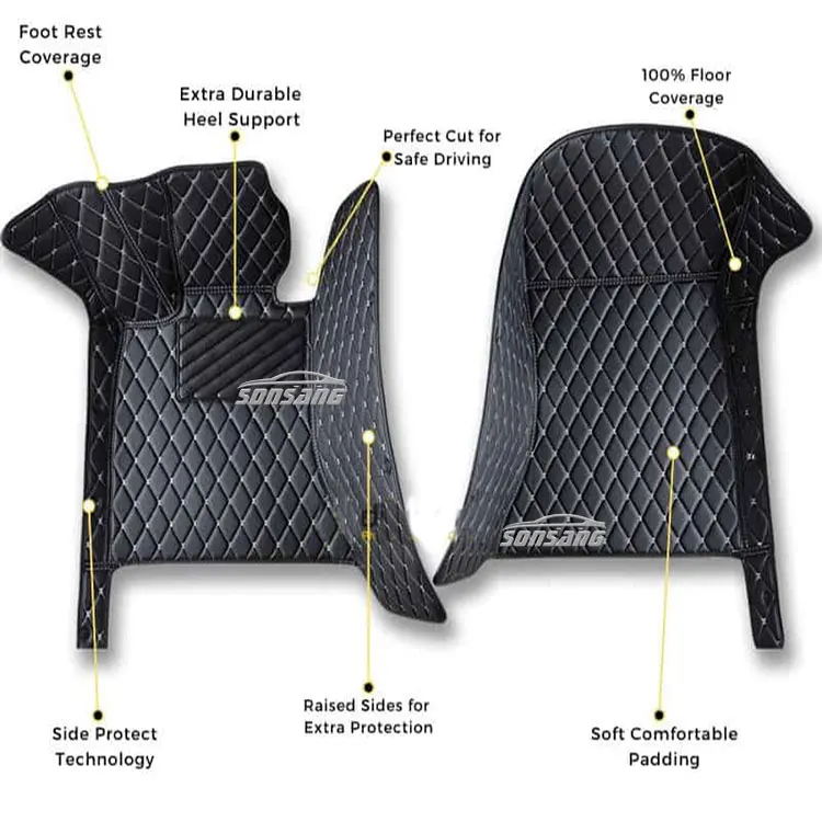 SONSANG Full Set Leather Car Mats Custom Car Floor Mats for 2008 Lexus ...