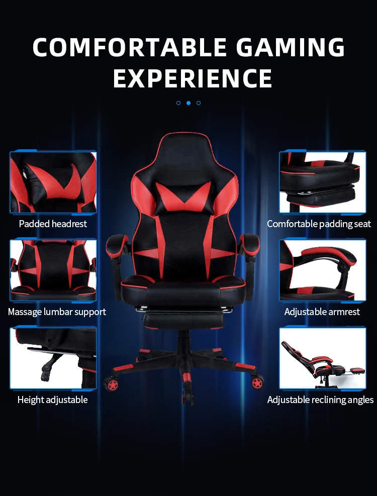 Cost-effective Rotating Ergonomic Gamer Chair Pc Luxury Racing Swivel ...