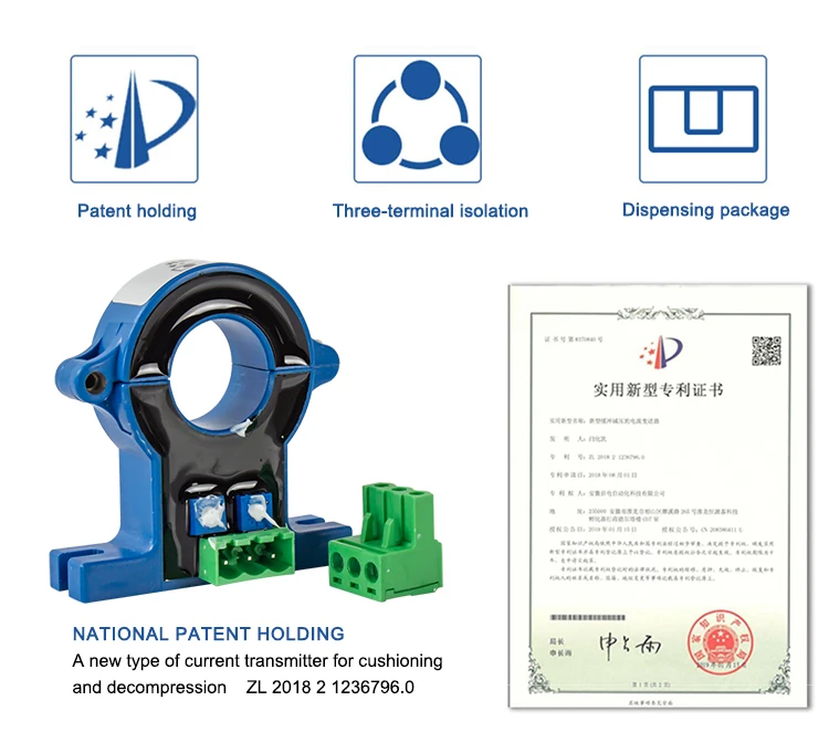 0-1500A Hall Sensor Current Sensor AC/DC Current Transducer Hall Effect ...