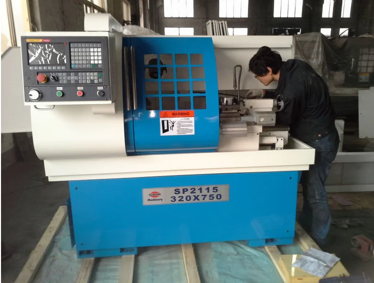 Sumore Sp2115 Flat Bed Horizontal Mini Cnc Lathe Machine With Bar ...
