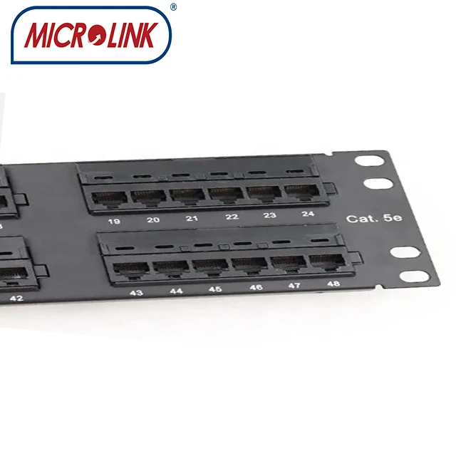 Detachable 48 Port Cat5 Patch Panel Rack Utp Cat5e Non Shielded Rj45 ...