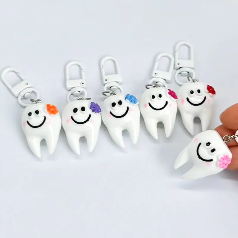 Promotional 3D Simulation Cute Cartoon Teeth Shape Keychain