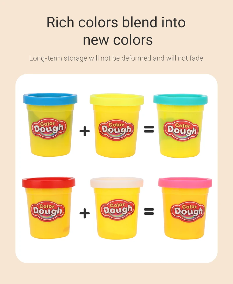 2024 Cheap Playdough 10 Colors Pack Kit Set Playdough Play Dough Toys ...