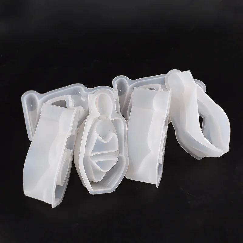 Crystal Glue Resin Plaster Human Body Candle Ornaments Silicone Mold ...