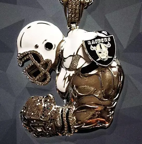 Customized Oakland Raiders Necklace - Cool Enamel Charm
