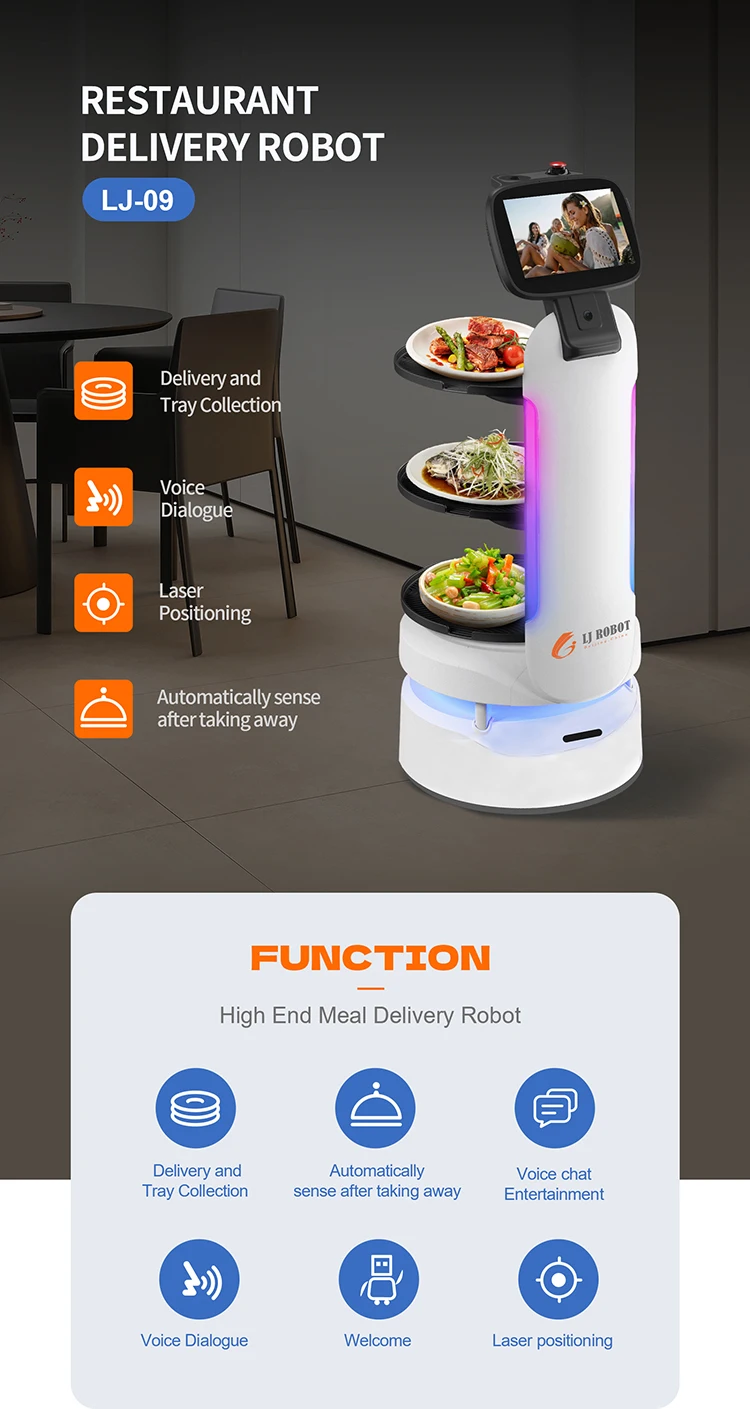 Robot Serves Food in Restaurant - Pudu Robotics Efficiency
