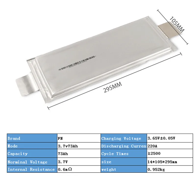 3.7v Lithium Ion Battery 73ah 58ah 53ah 2000 Times Battery For Electric ...