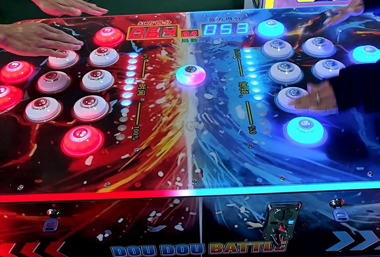 Coin-operated Tabletop Multiplayer Fast Speed Battle Push Led Lights ...