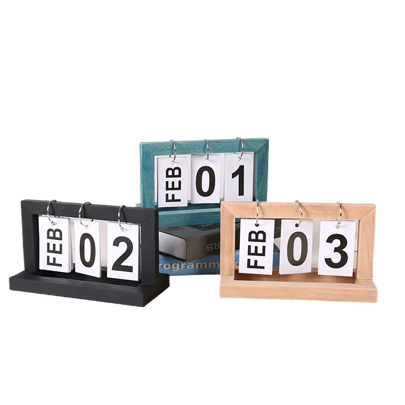 2407 suojun minimalist calendar desk listing wooden perpetual Bedroom ...