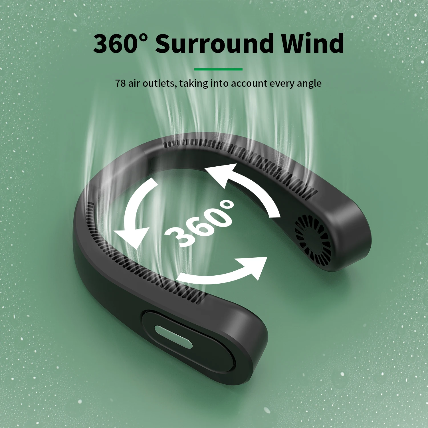 Bladeless Sports Hands-free Neck Fan Wearable Usb Charging Air Cooling ...