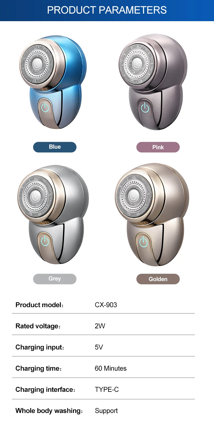 Cx-903 Waterproof Wet And Dry Electric Razor Rechargeable Shaving ...