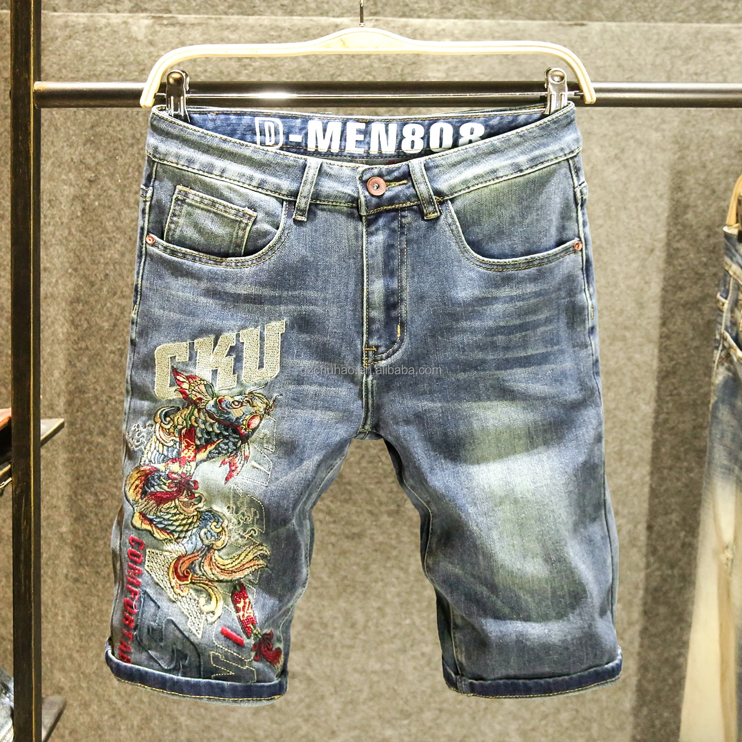 Custom Summer Streetwear Vintage Short Half Pants Loose Work Shorts ...