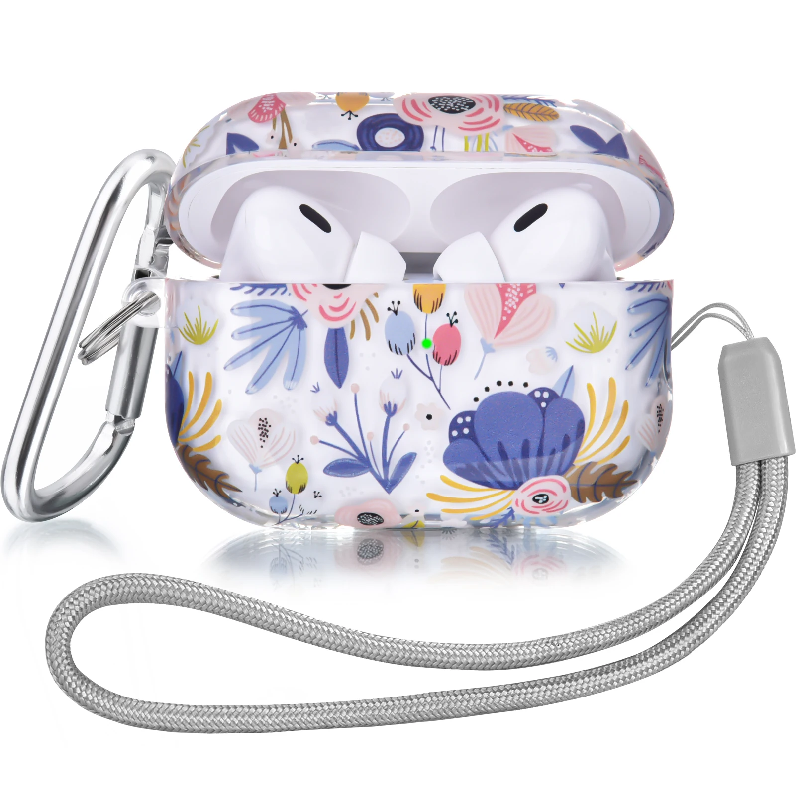New Custom Cactus Protective Earbuds Cover Honeybee Flower Clear ...