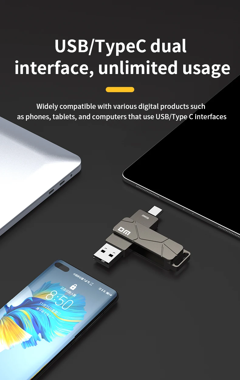 DM Type C New Flash Drive USB3.2 64GB 128GB 256GB 512GB PD198| Alibaba.com