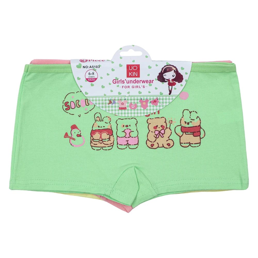Uokin Cartoon Little Girls Underwear 95% Pure Cotton Panties 4-10 Years ...