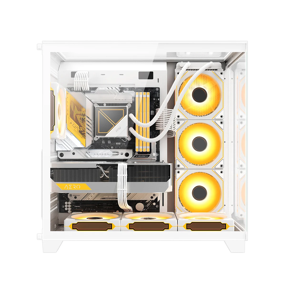 Case Ruix Aerospace Ultra-X ATX Full View White – Afaq Iraq