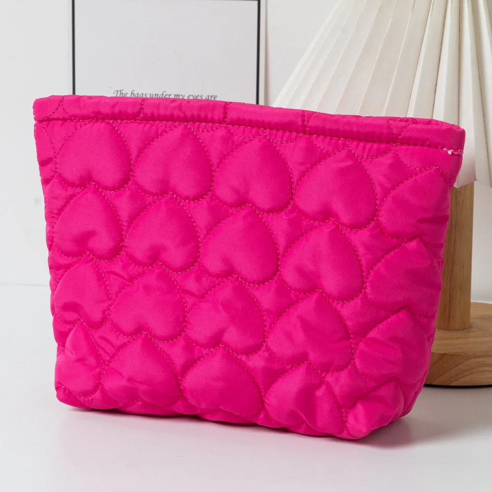 Large Capacity Travel Pouch Puffer Cosmetic Bag Valentines Day Gift ...