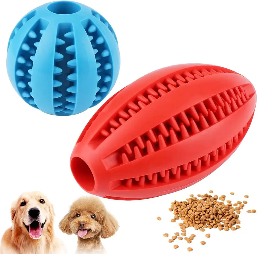 Rubber Tennis Dog Toys ETPU Aggressive Chewers Durable Teeth Chew Water ...