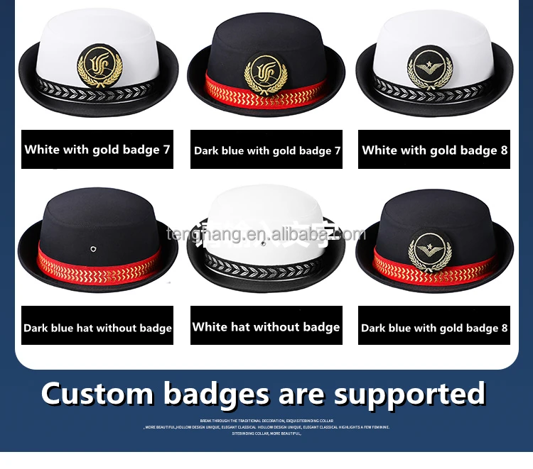 Women Security Guard Officer Cap - Women's Dark Blue Safety Uniform Hat ...