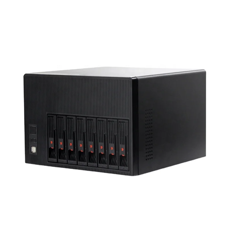 New 8 Hdd Hot Swap Nas Ipfs Server Chassis Max Support M-atx(9.6"*9.6 ...